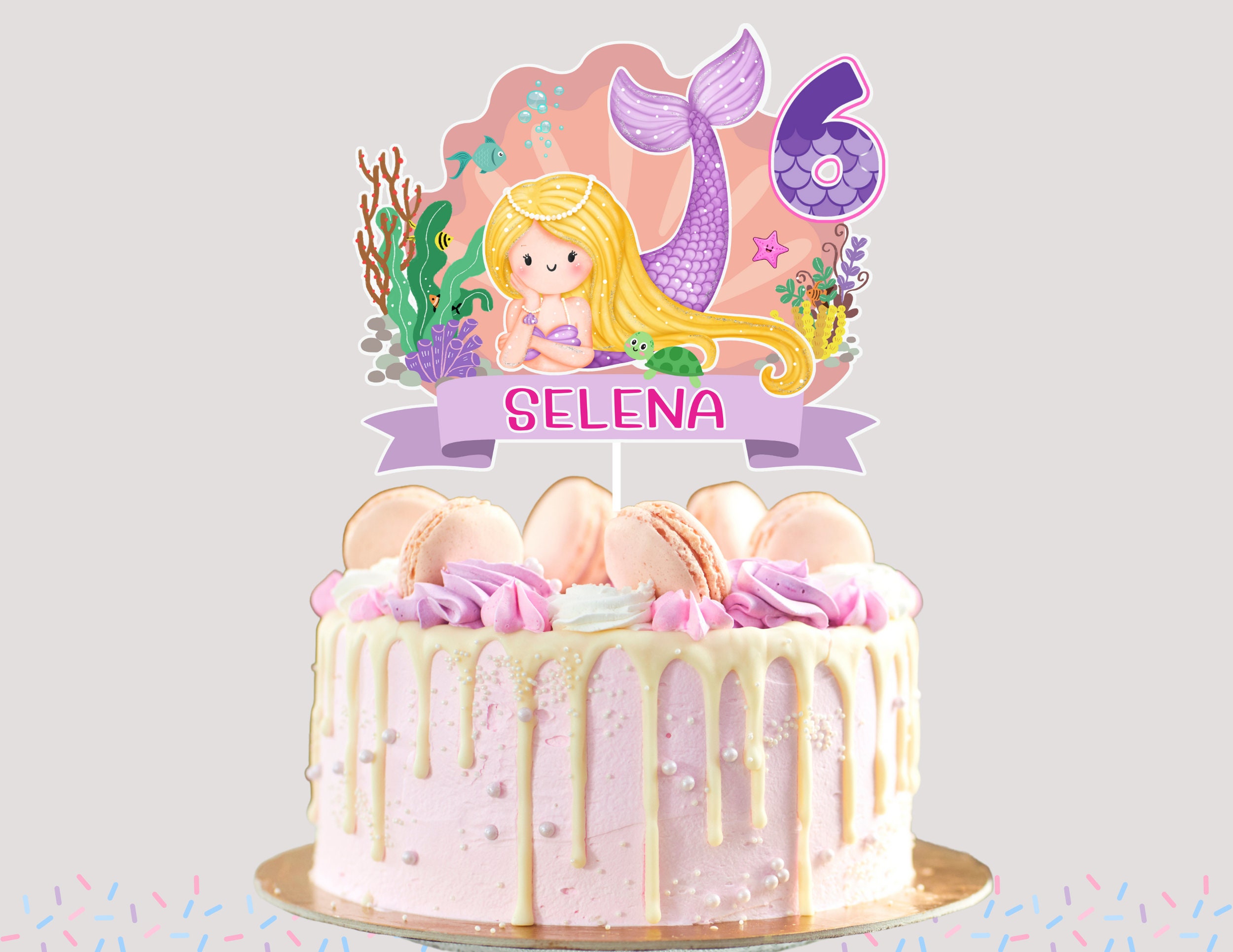 Mermaid Cake Topper Under the Sea Topper Mermaid Party - Etsy Canada