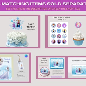 Printable Frozen Cake Topper, Elsa Cake Topper, Ice Princess Topper ...