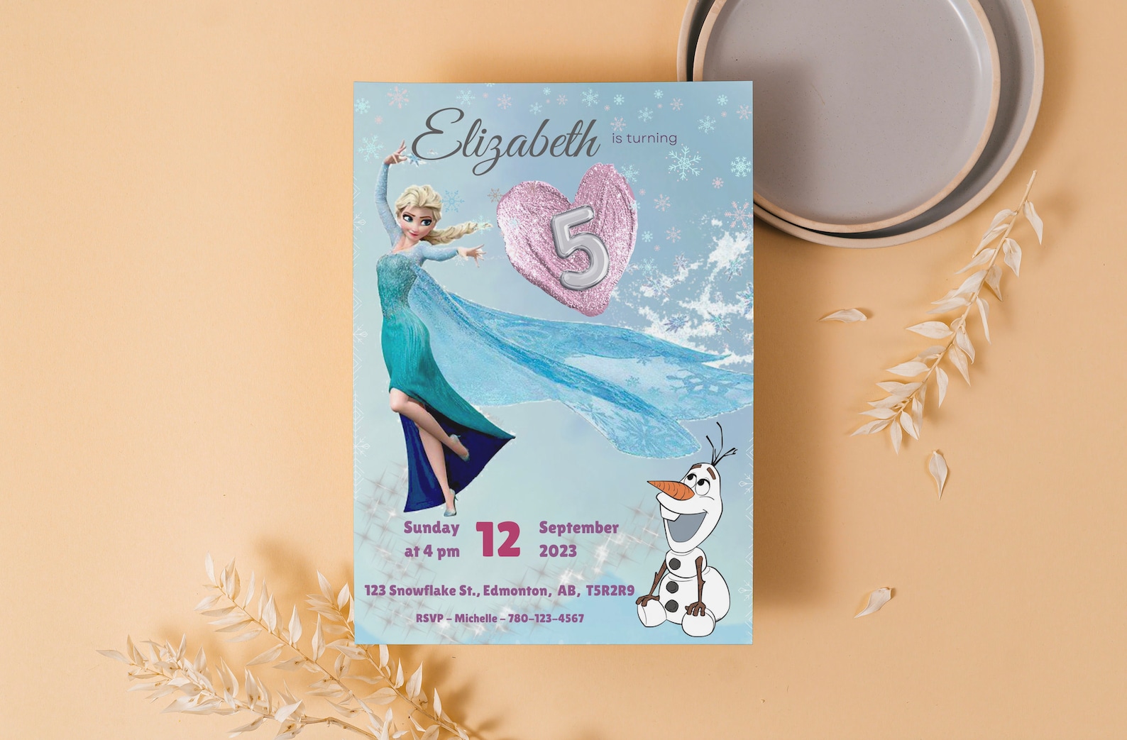 Elsa Invitation, Frozen Birthday Invitation, Frozen Party - Etsy Canada