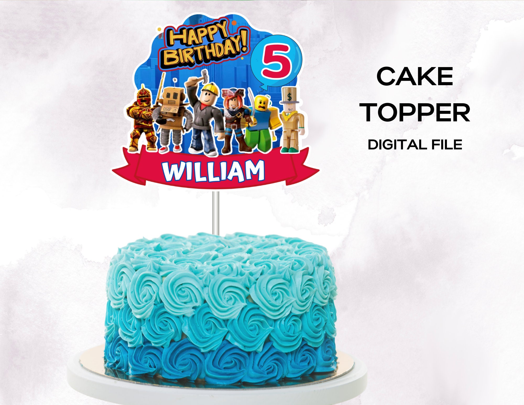 Roblox Cake Topper Roblox Party Roblox Birthday - Etsy UK