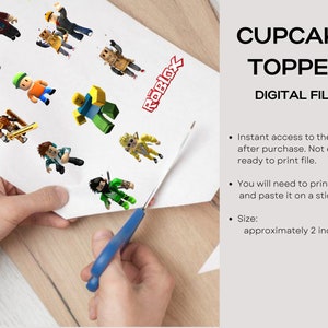 Roblox Cupcake Topper, Roblox Party, Roblox Birthday - Etsy