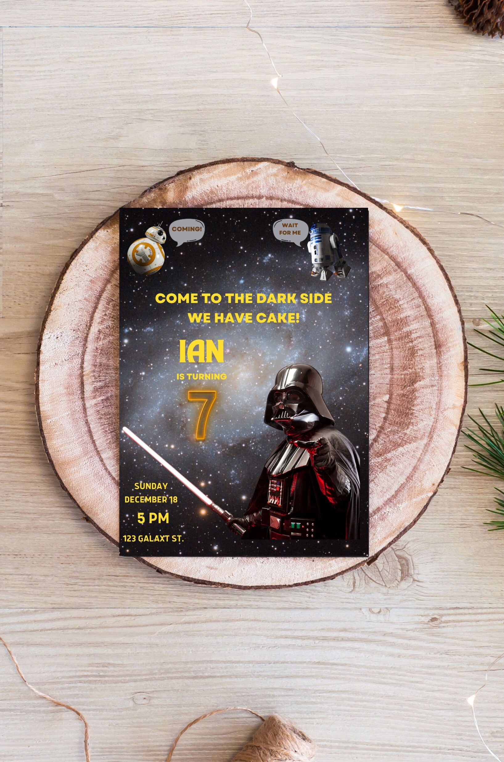 Star Wars Birthday Invitation Editable/printable - Etsy Canada