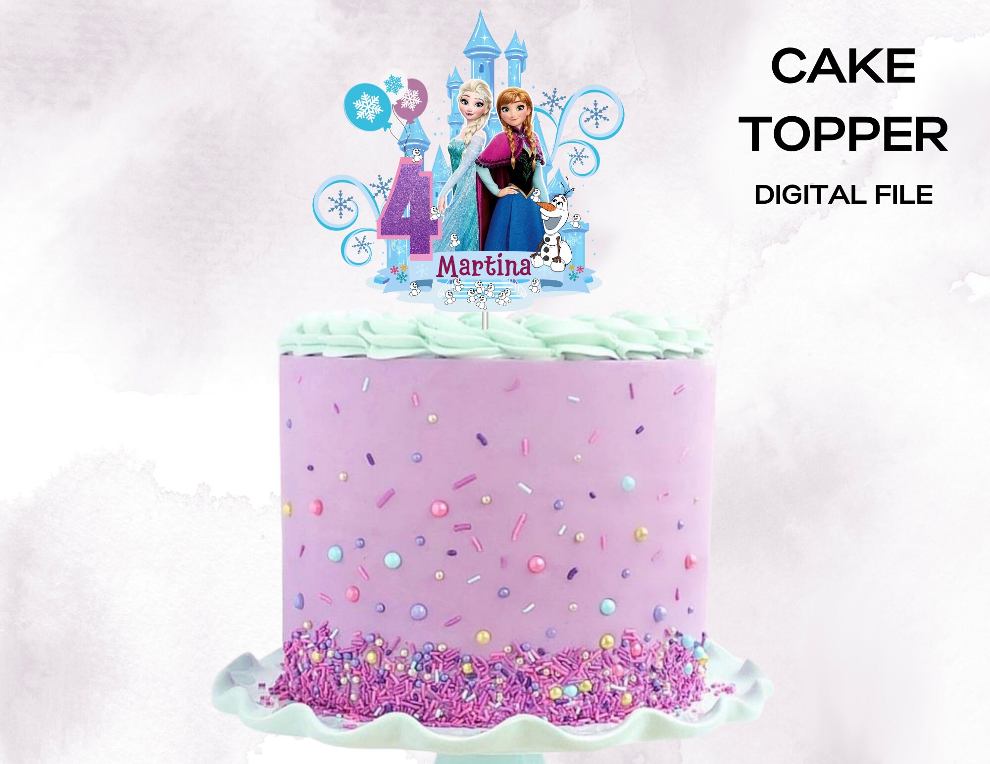 Frozen Cake Topper Elsa Cake Topper Ice Princess Topper - Etsy