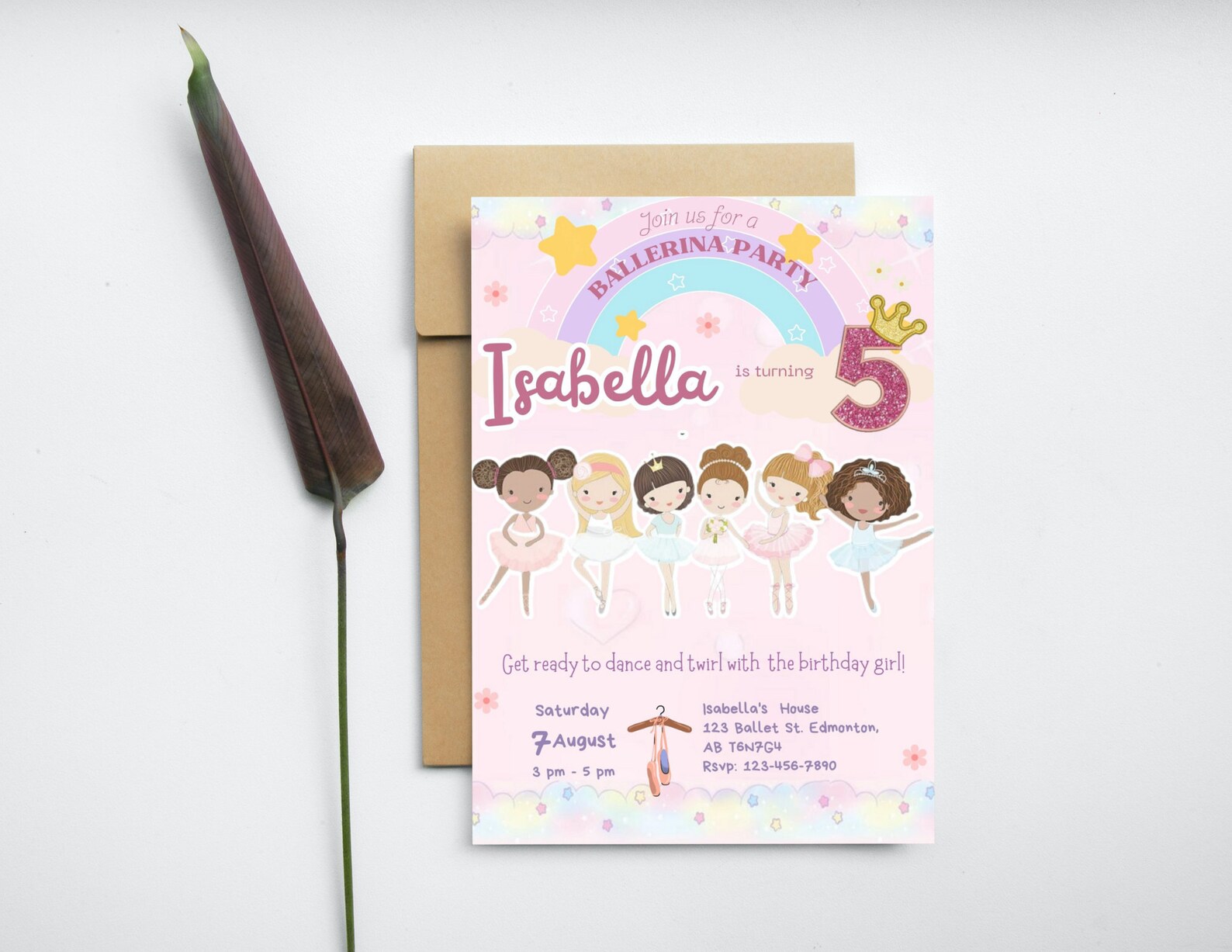 Ballerina Invitation, Ballerina Birthday Party, Ballet Party Invite - Etsy