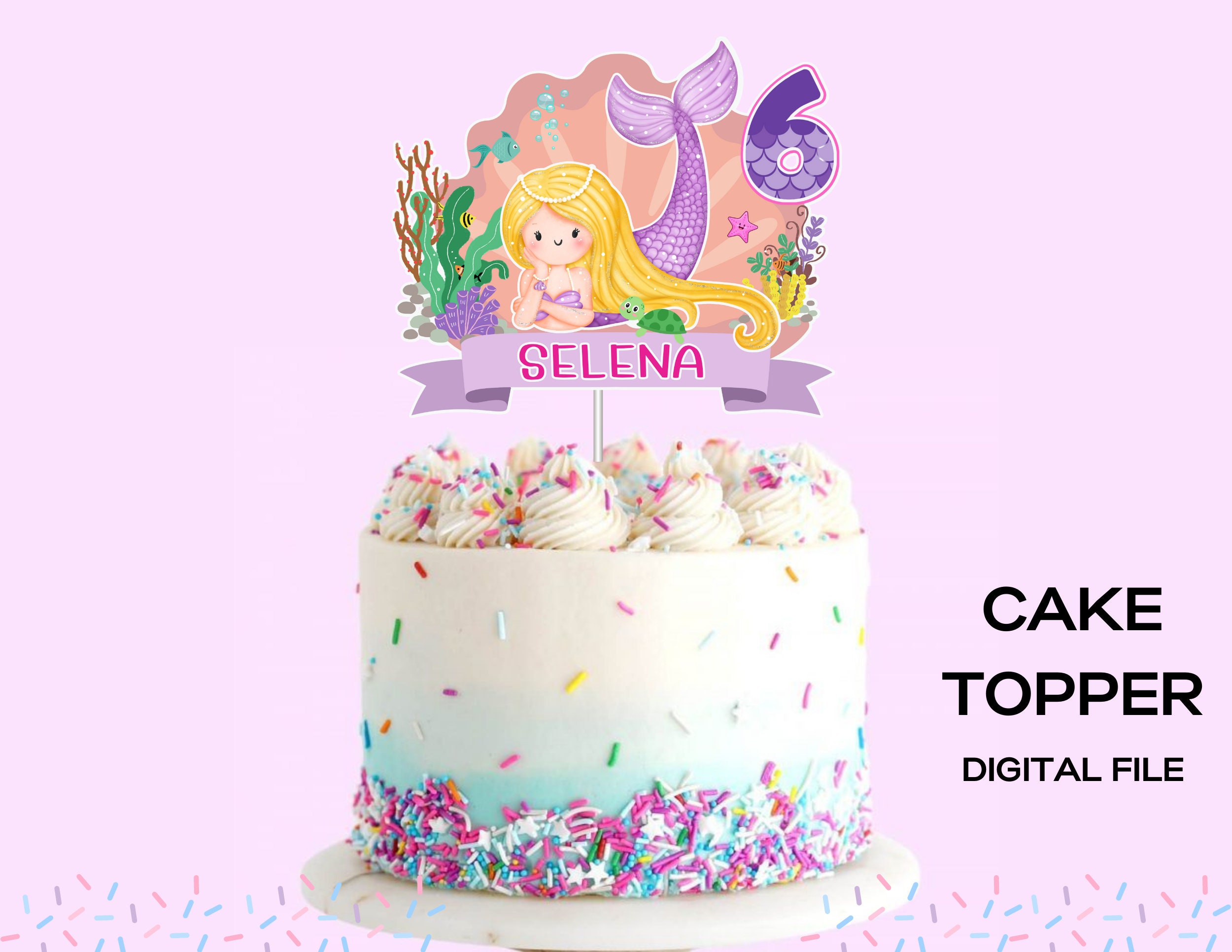 Mermaid Cake Topper Under the Sea Topper Mermaid Party - Etsy Canada