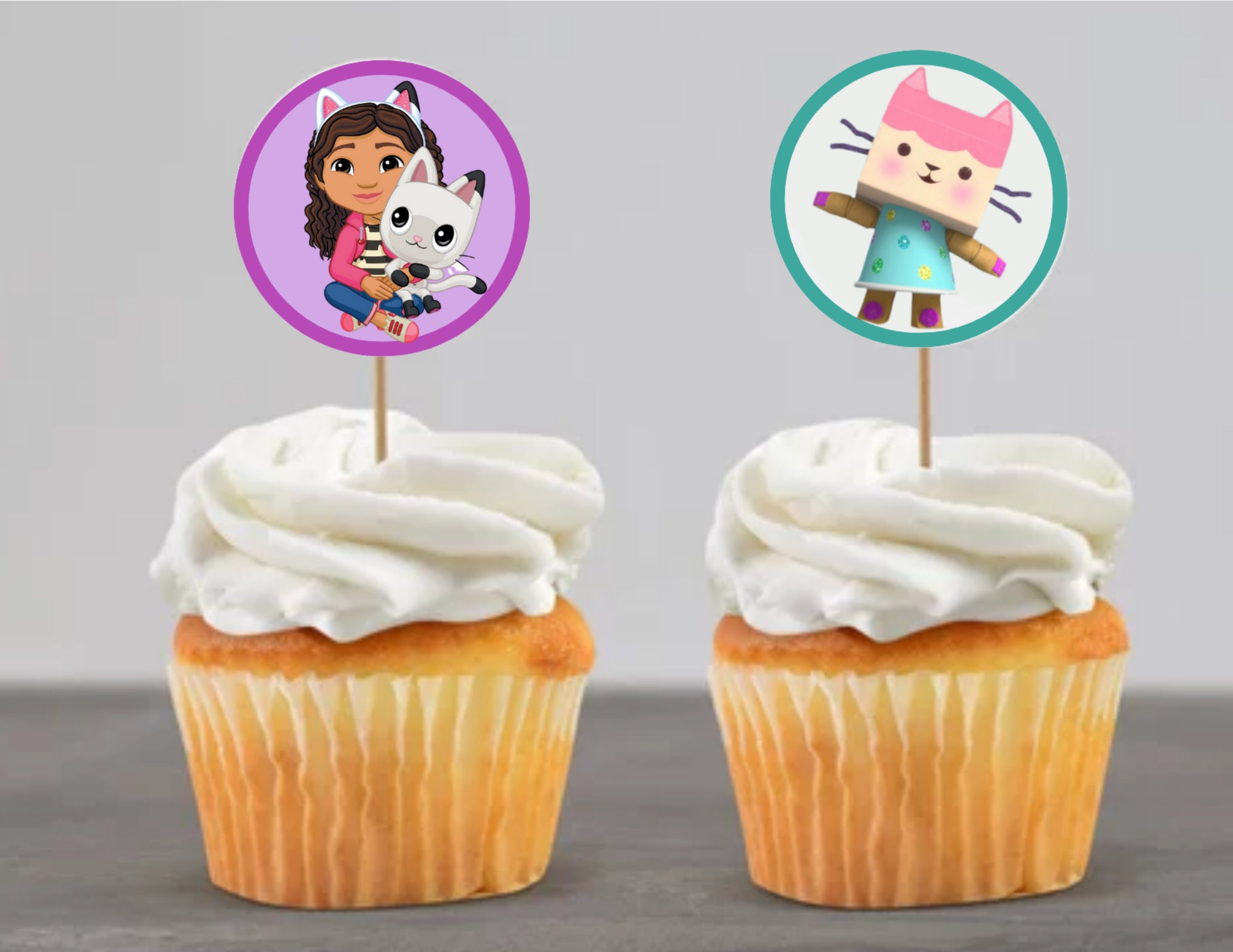 Gabbys Dollhouse Cupcake Topper Gabby Cupcake Topper Gabby Etsy Canada