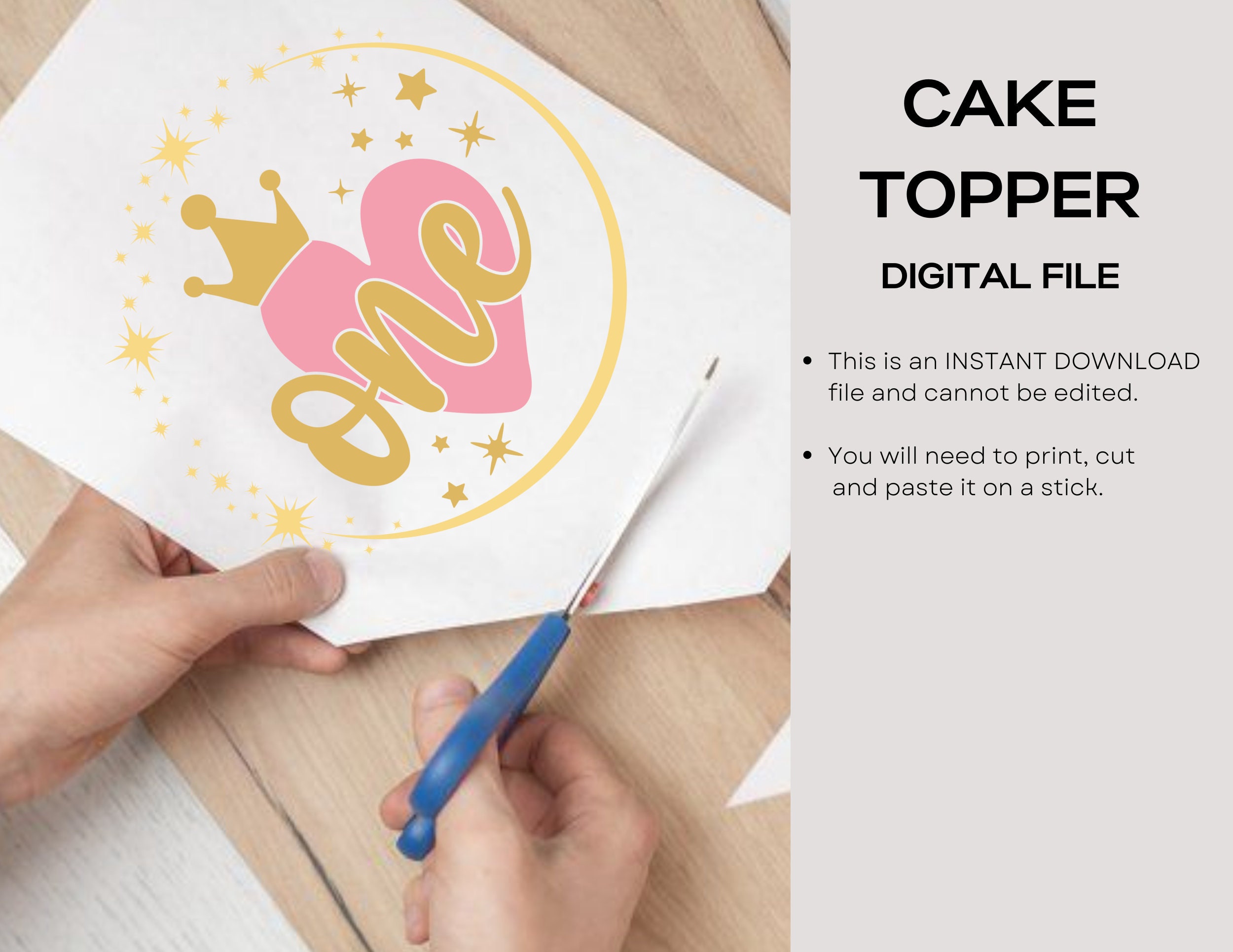 One Cake Topper First Birthday Party Girl 1st Birthday - Etsy