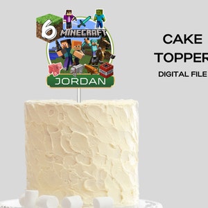 Minecraft Cake Topper, Minecraft Party, Minecraft Birthday - Etsy Canada