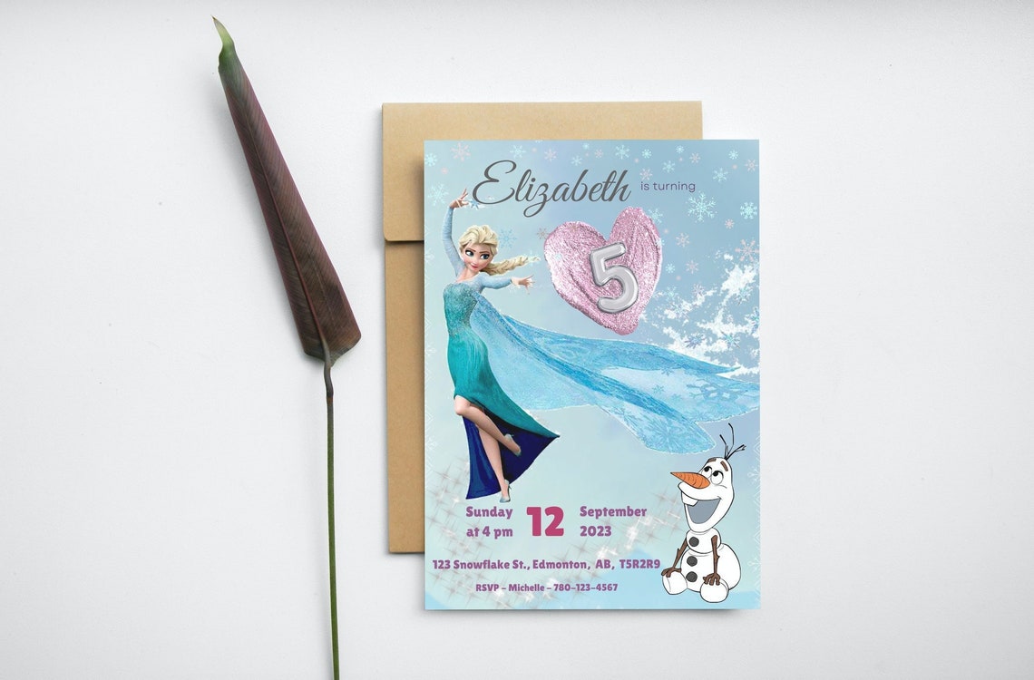 Elsa Invitation, Frozen Birthday Invitation, Frozen Party - Etsy Canada