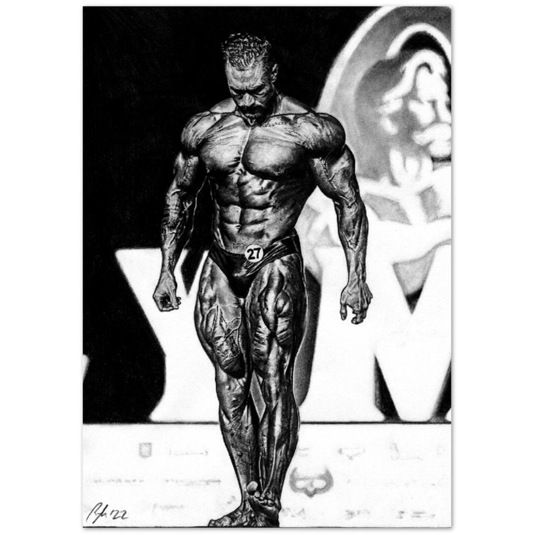 Chris Bumstead Mr. Olympia Pencil Drawing Semi-glossy Poster - Etsy ...