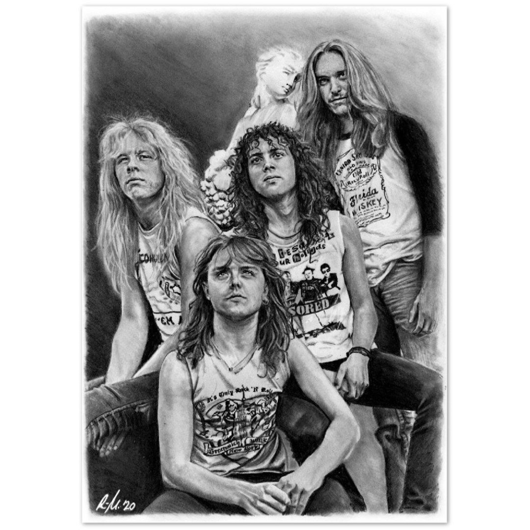 Metallica Pencil Drawing Semi-glossy Poster Print - Etsy