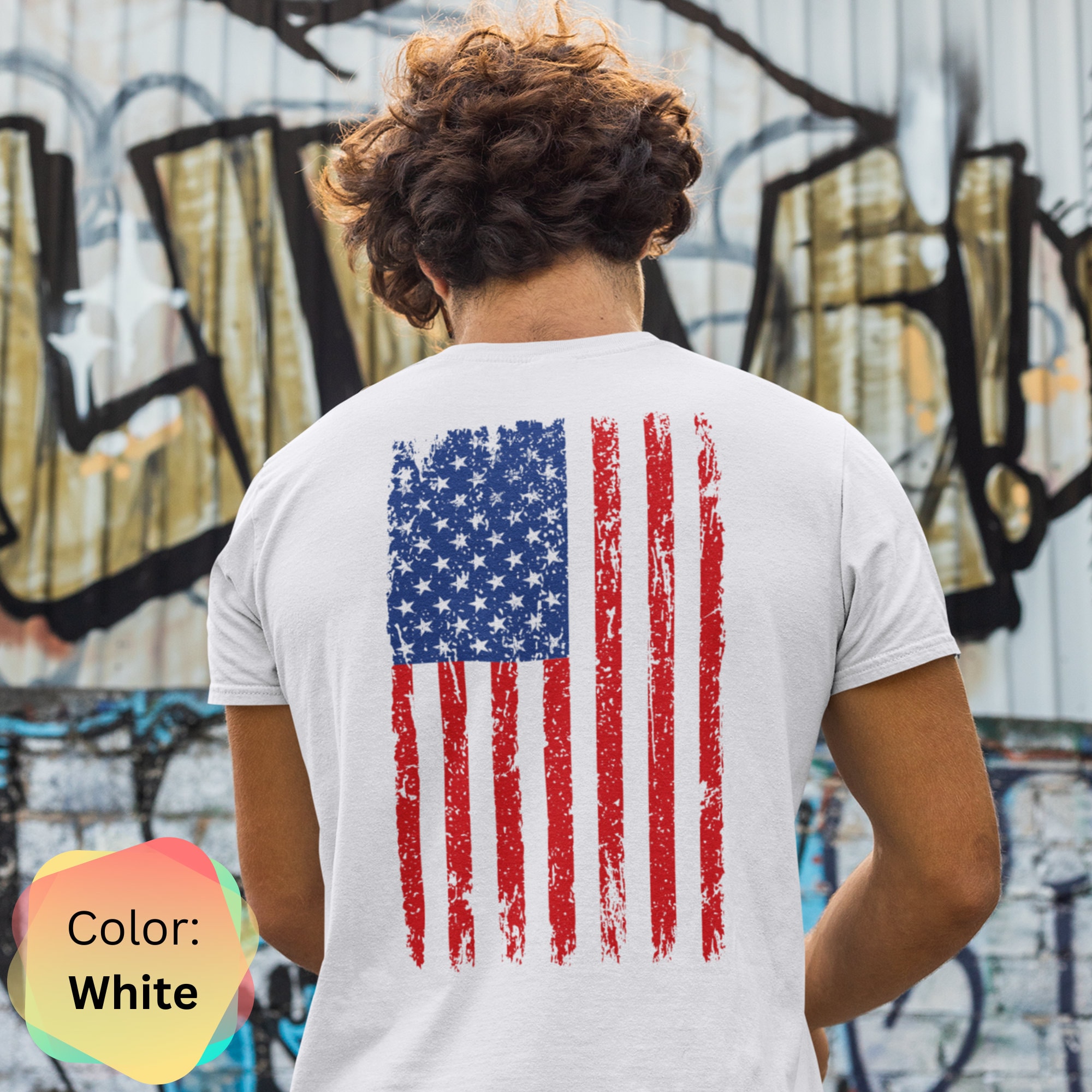 Custom Text Patriotic Flag Shirt, Patriotic American Tee, Distressed ...