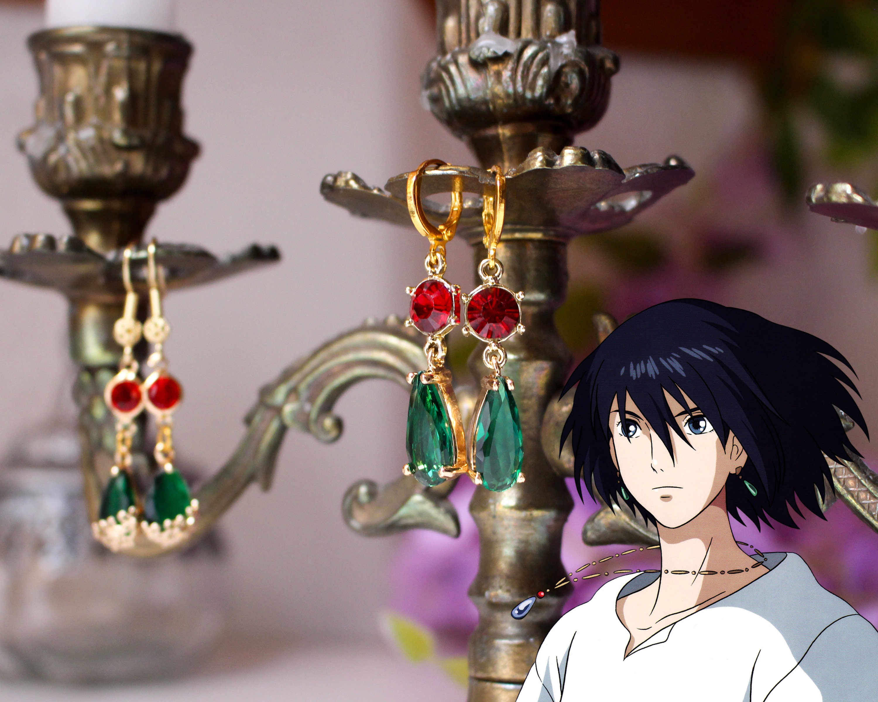Howl Pendragon Howls Moving Castle Earrings Anime Studio - Etsy