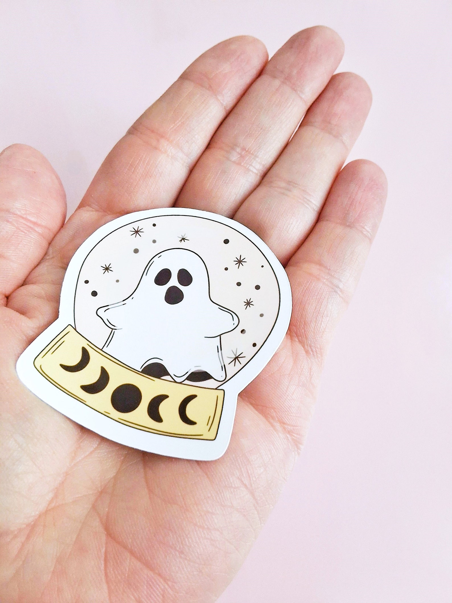 Waterproof Celestial Ghost Crystal Ball Sticker - Etsy