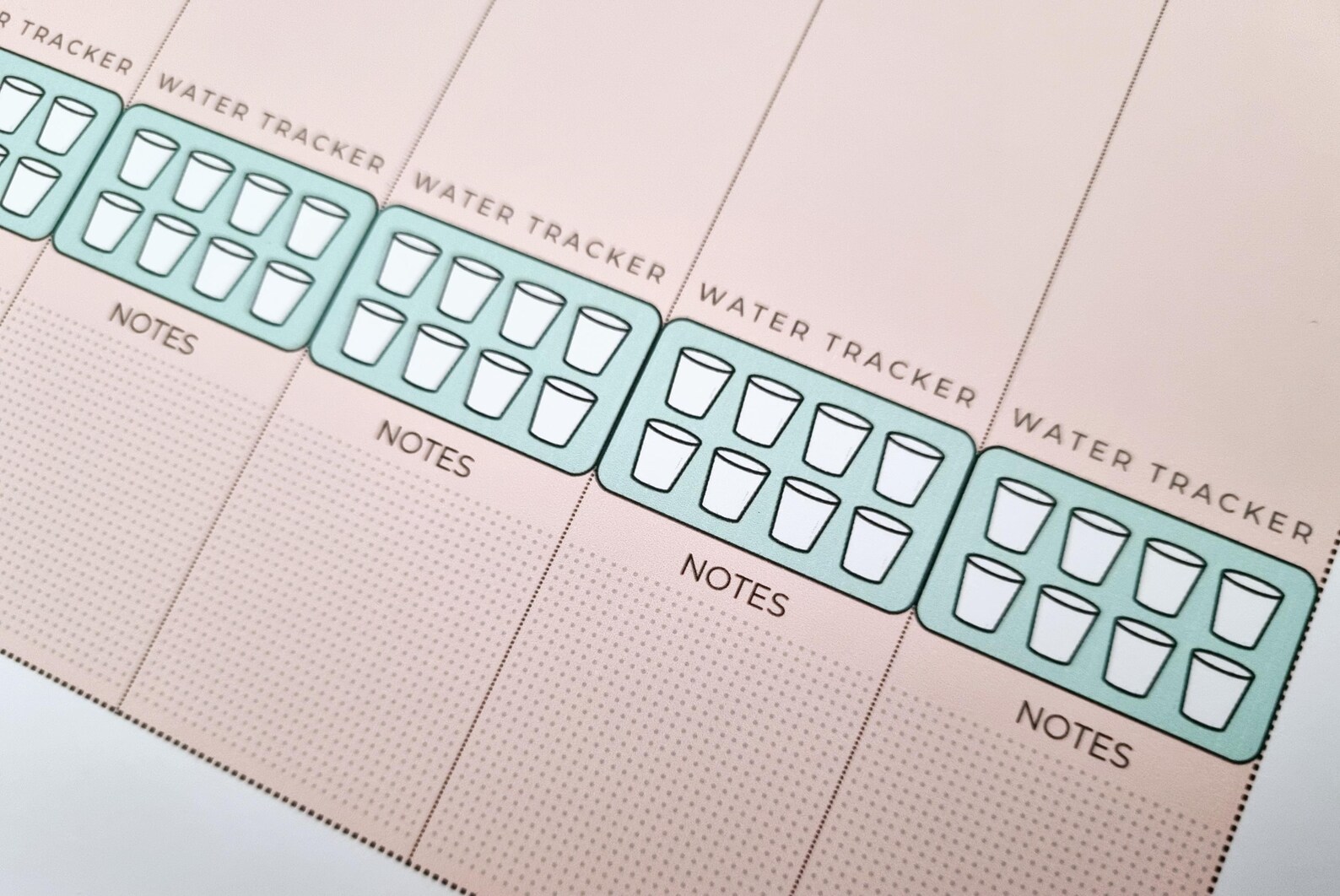 Handmade Tear Away A4 Weekly Desk Planner Pastel Floral With Water ...