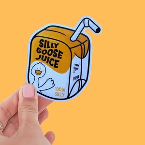 Silly Goose Juice Box Sticker| Goose Sticker - Etsy
