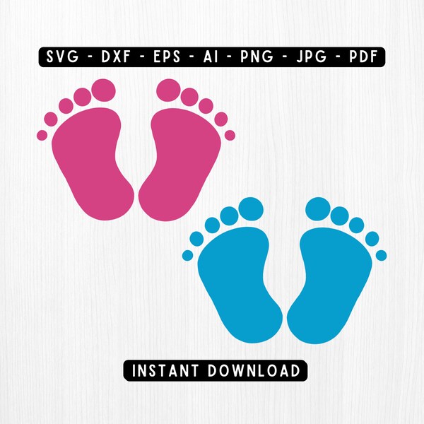 Baby Feet Svg - Etsy