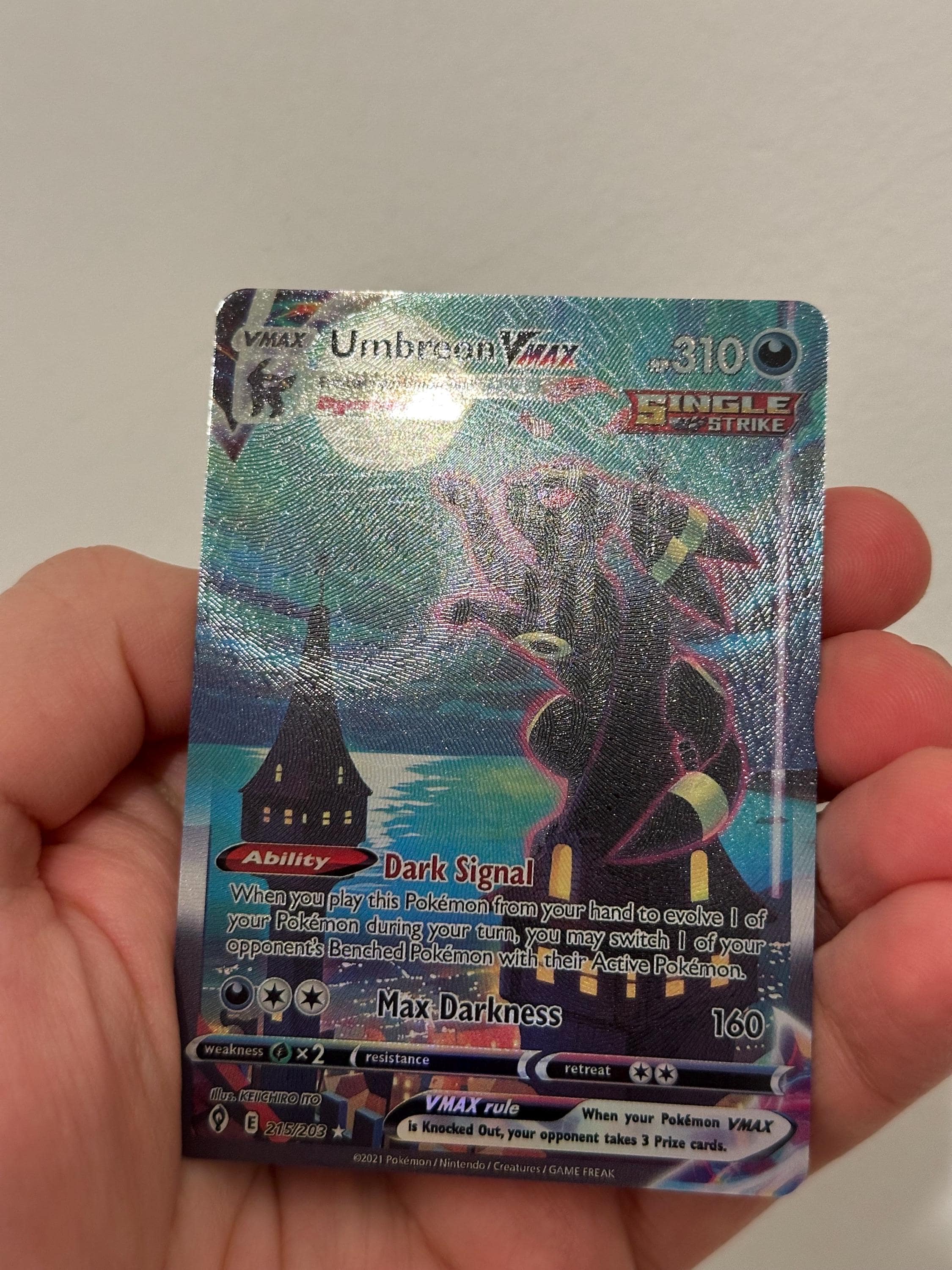 Umbreon Vmax Textured Custom Pokemon Card - Etsy