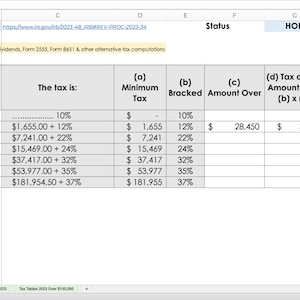 Tax Calculator: 2025, 2024, 2023 Income Tax, Form 1040 (excel & PDF) - Etsy