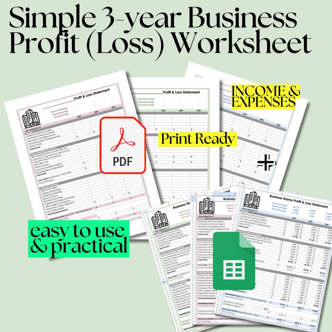 Business Profit Loss, Income & Expenses, Operating Margin, Net Profit ...