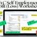 Self-employment Worksheet, Profit Loss, Income & Expenses, Self ...