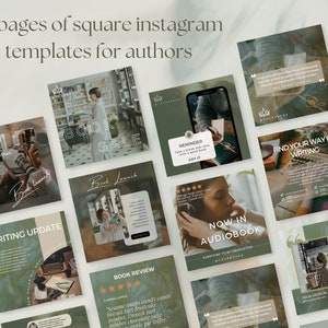 Author Square Instagram Template｜writer Instagram Template｜author ...