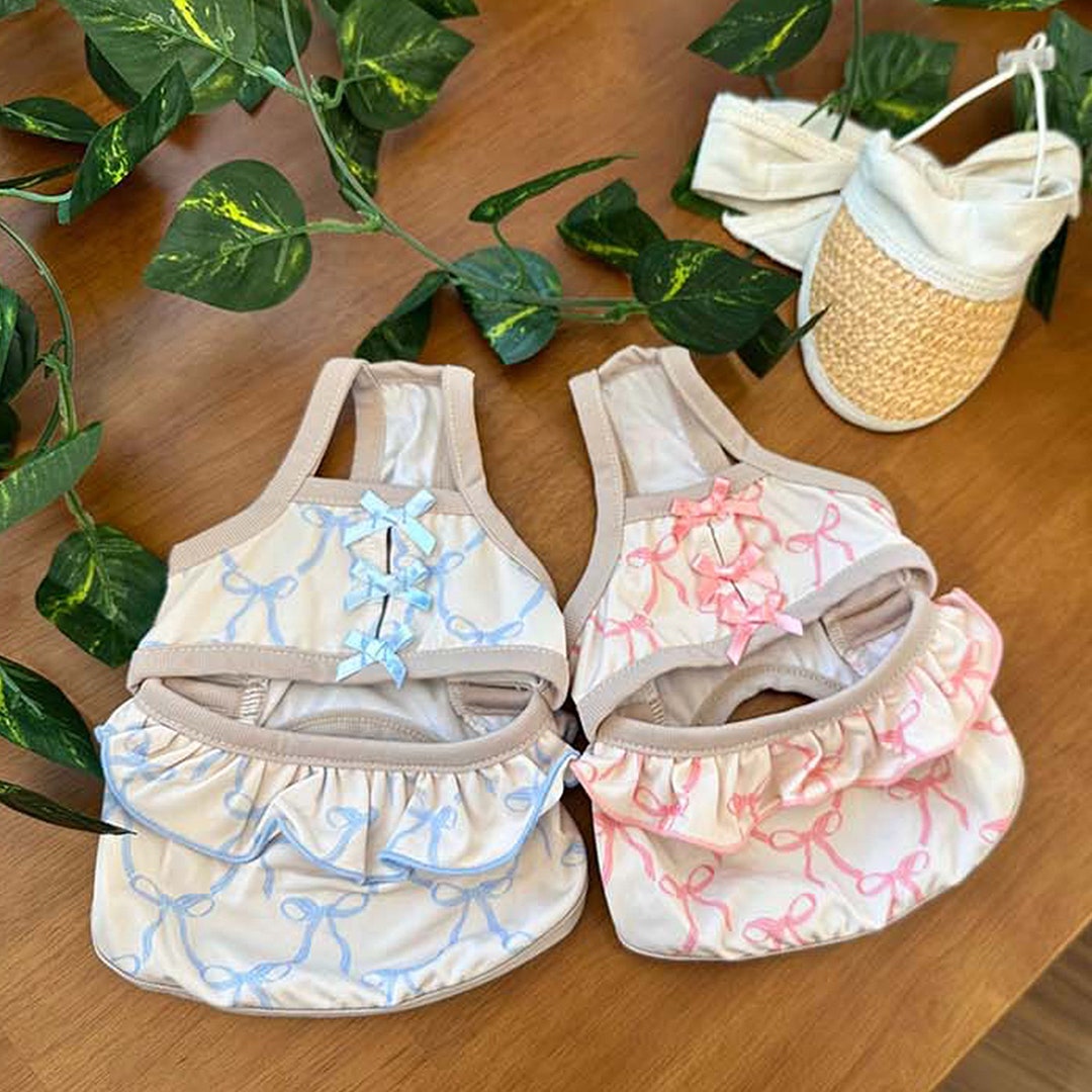 Ribbon Swimsuit Dog Swimsuit Puppy Swimsuit Dog Swimwear Dog Bikini Dog ...