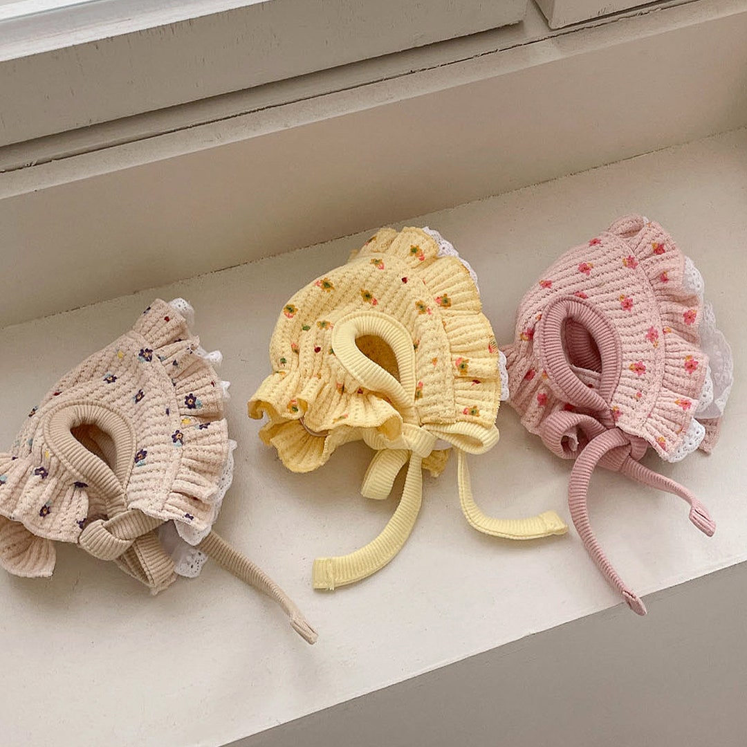 Floral Lace Bonnet Dog Hat Puppy Hat Cute Dog Hat Dog Bonnet Dog, Puppy ...