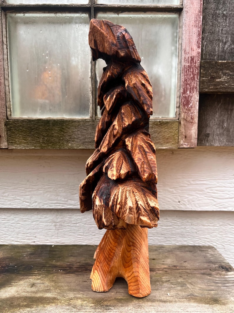 Hand Carved Cedar Tree - Etsy