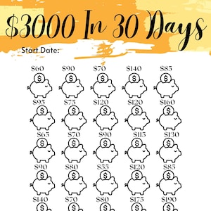 Save 3000 in 30 Days - Etsy
