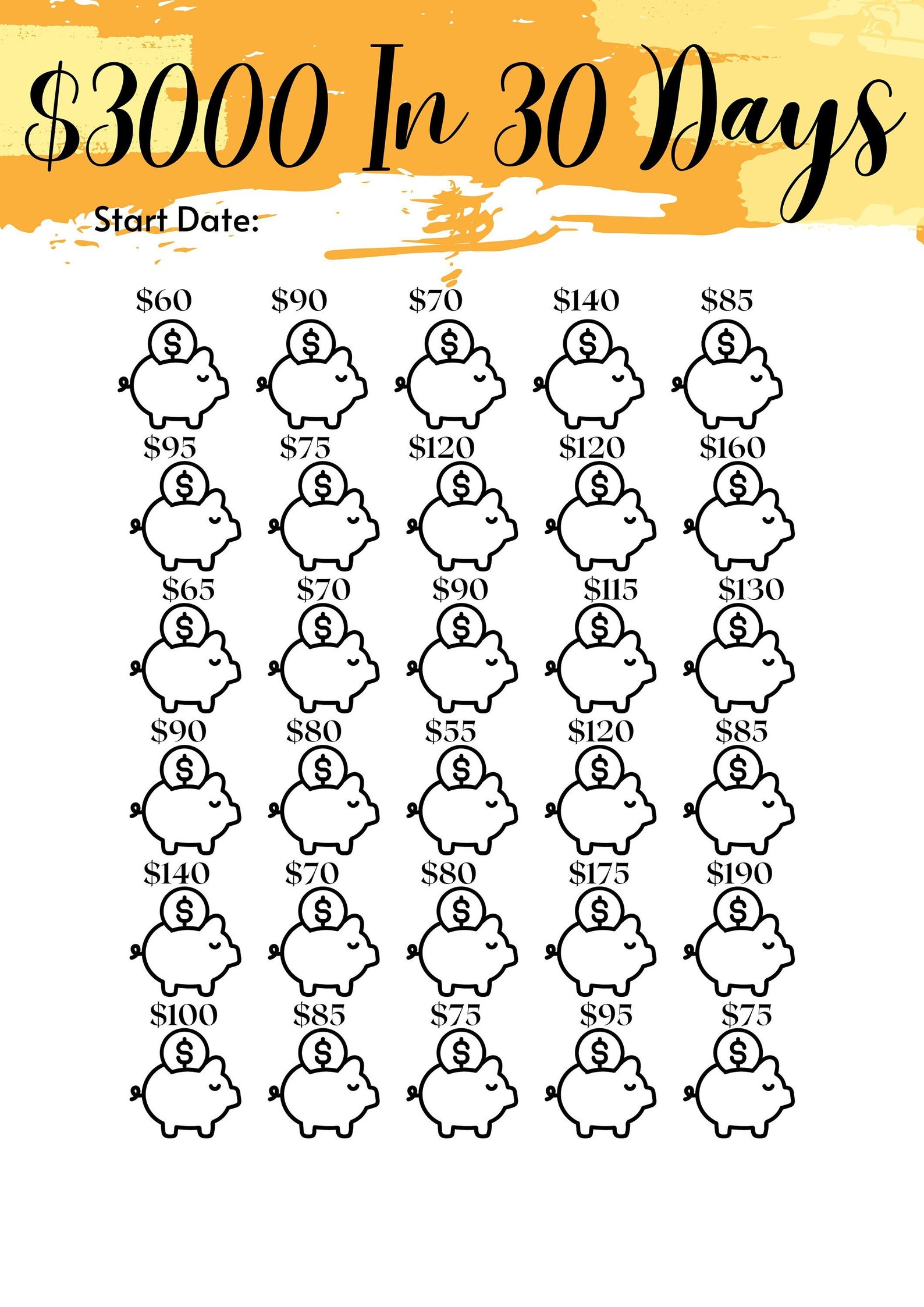 Save 3000 in 30 Days - Etsy