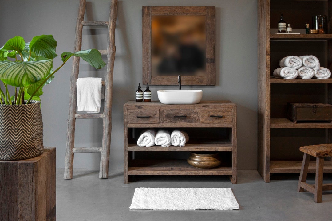 Rustic Vanity Unit - Bathroom Vanity Unit - Wooden Vanity Unit ...