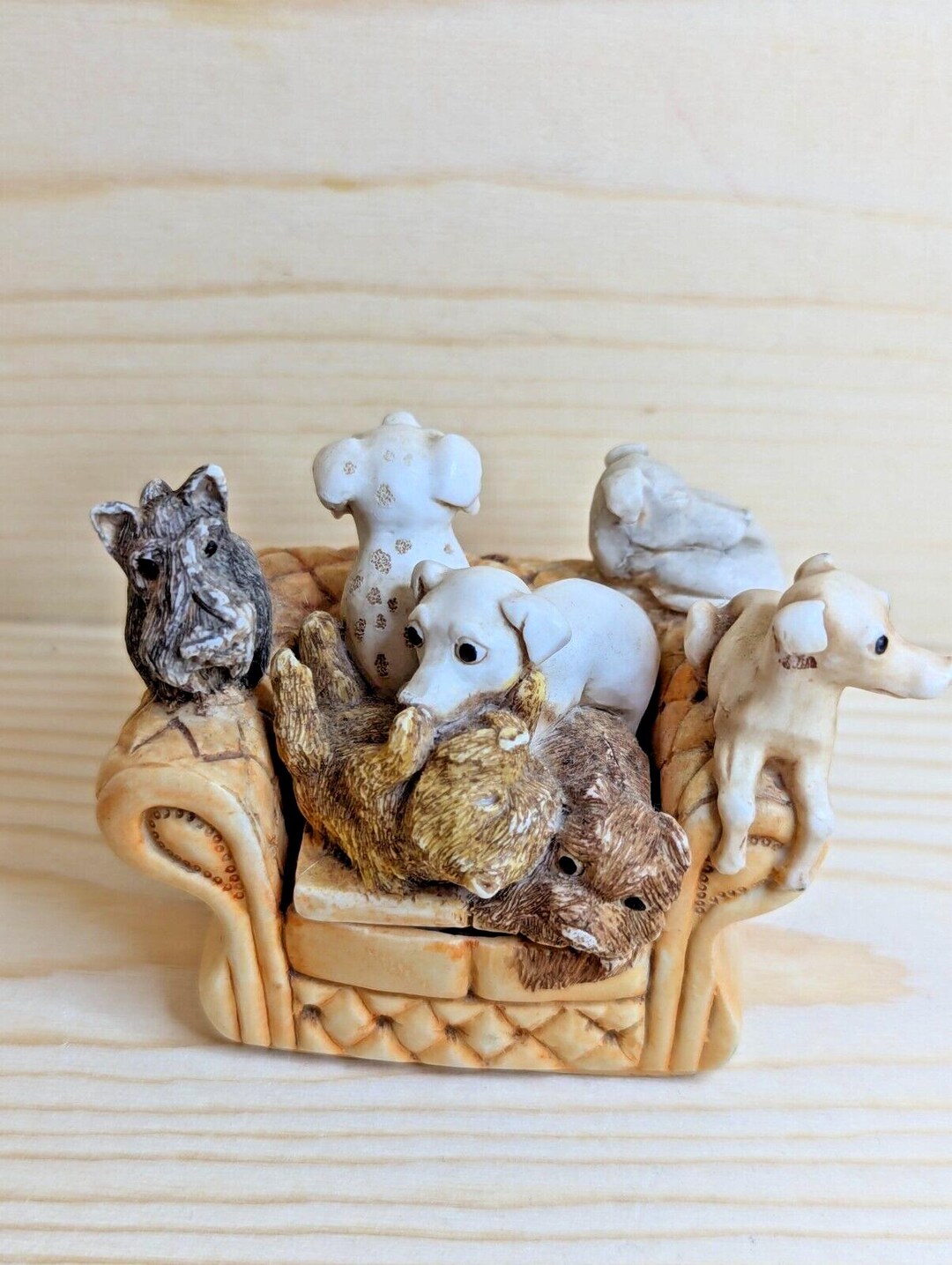 Harmony Kingdom Pregnant Paws Chair W/dogs Trinket Box Signed by Artist NO BOX - Etsy