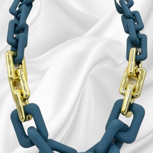 Color Link Chain Necklace - Etsy