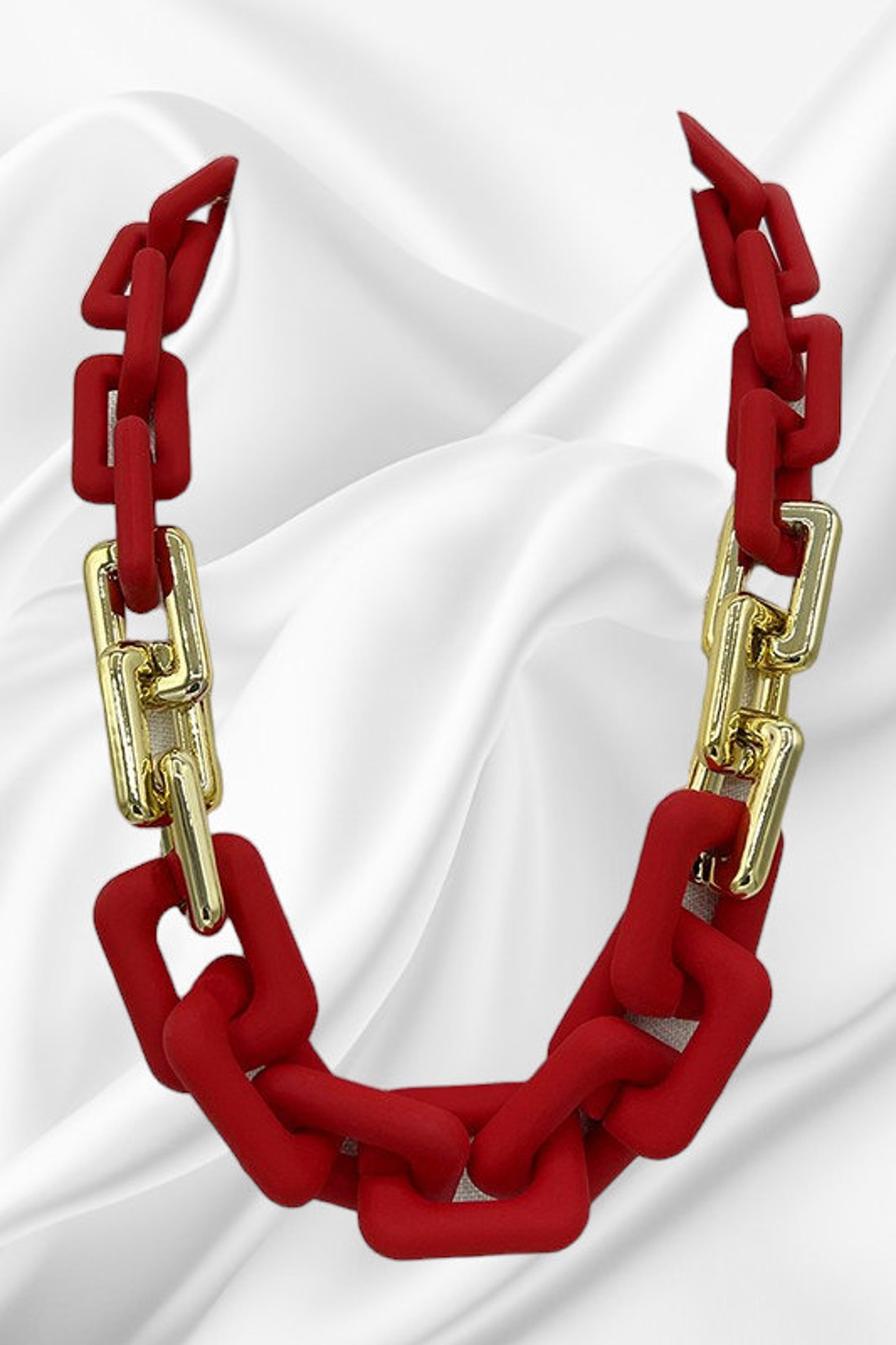 Color Link Chain Necklace - Etsy