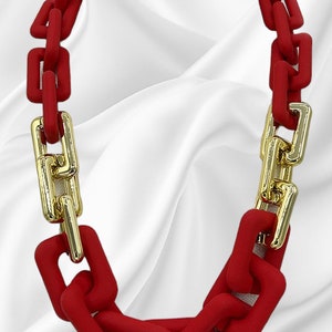 Color Link Chain Necklace - Etsy