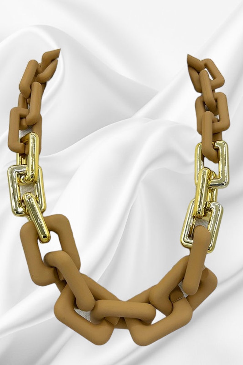 Color Link Chain Necklace - Etsy