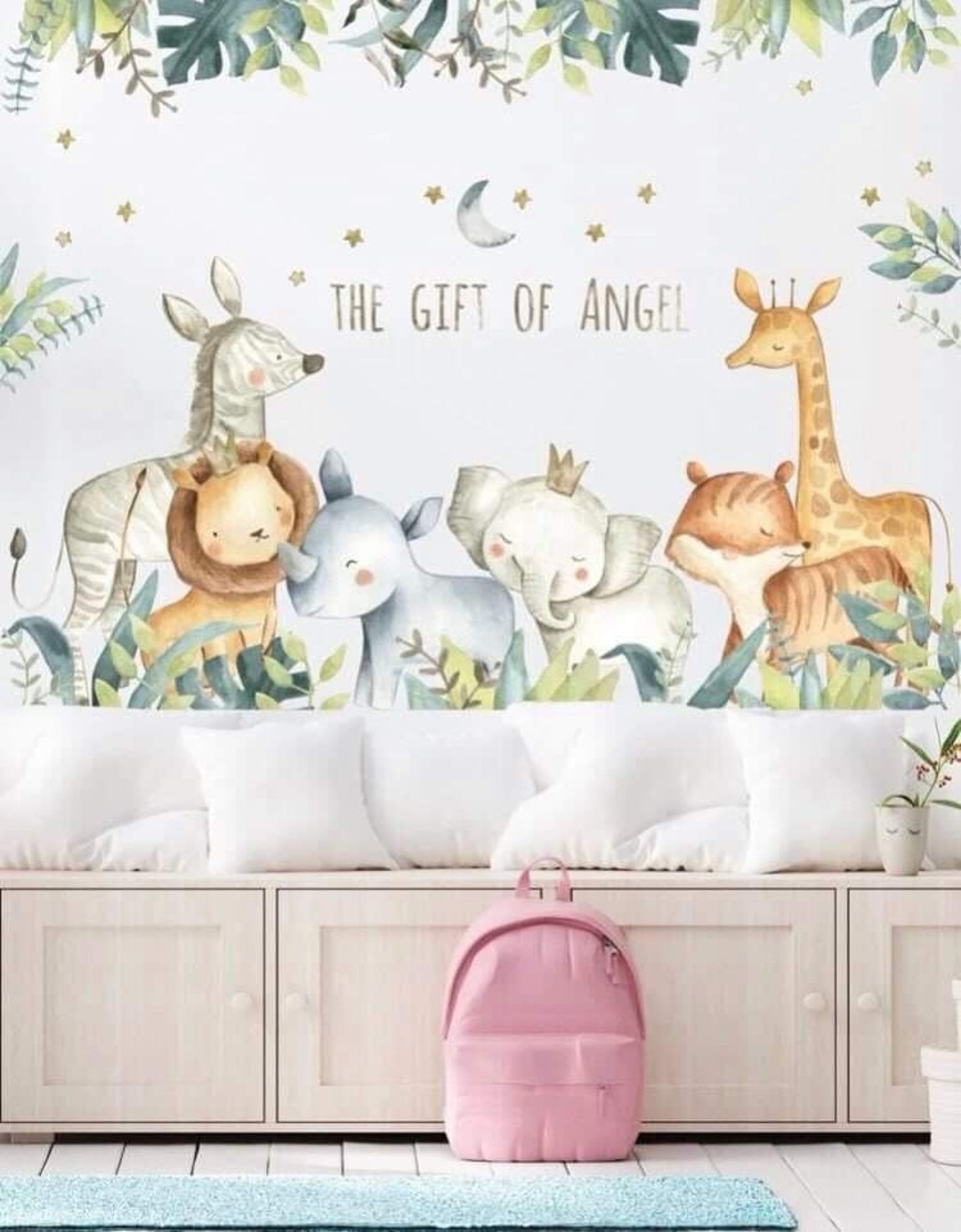 Nursey Sarfari/animals/jungle Themed Wall Sticker Kids Wall Decor Wall ...
