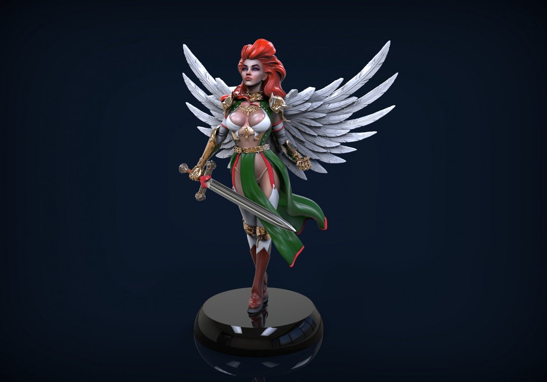 Aasimar Paladin Pin up | SFW Miniature | by Holdmyminiature - Etsy