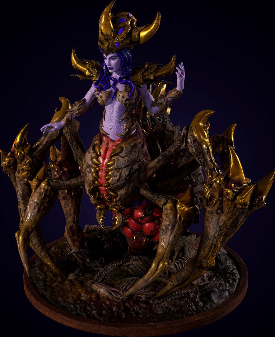 Spider Queen Pin up | SFW Miniature | by Holdmyminiature - Etsy