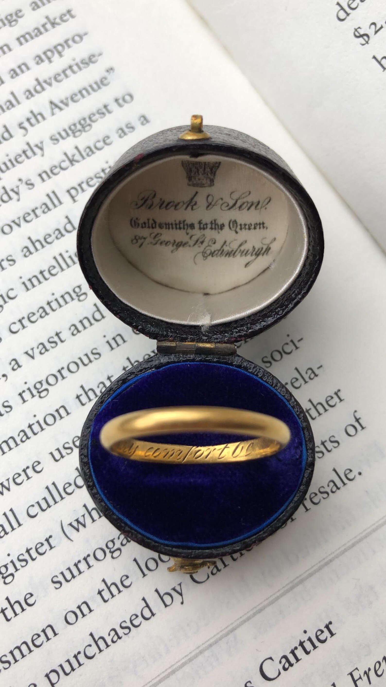 Antique Georgian English 18k Gold Posy/posey/poesy/posie Band/ring, “in ...