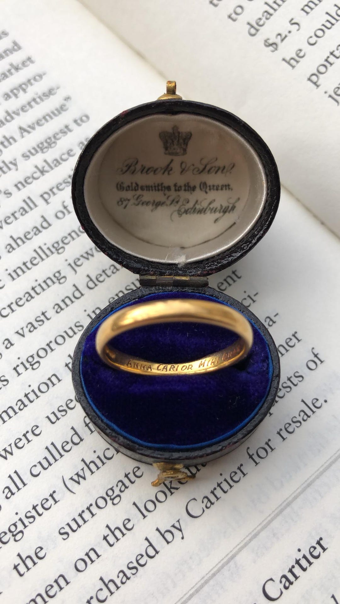 Vintage English 22k/22ct Yellow Gold Posy/posey/poesy/posie Band/ring ...