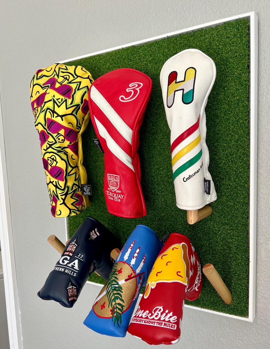 Golf Head Cover Display for Woods/putters - Turf - Etsy