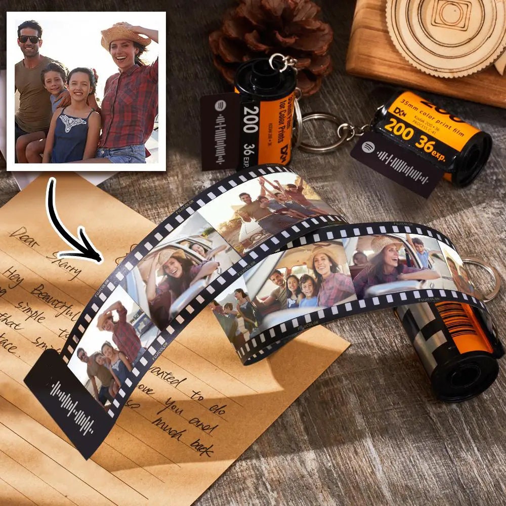 Custom Scannable Code Film Roll Keychain With 5-20 Pics - Etsy