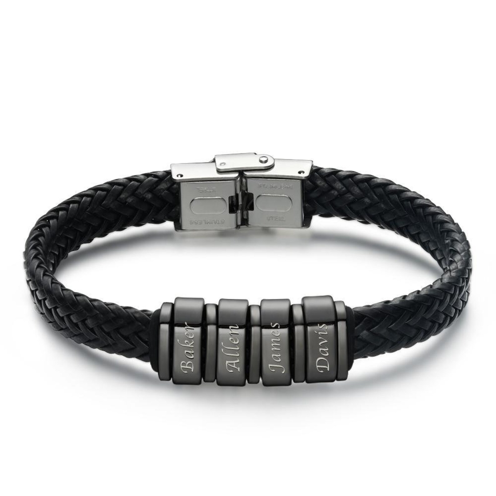 Personalized Men's Bracelet With 1-6 Charms - Etsy