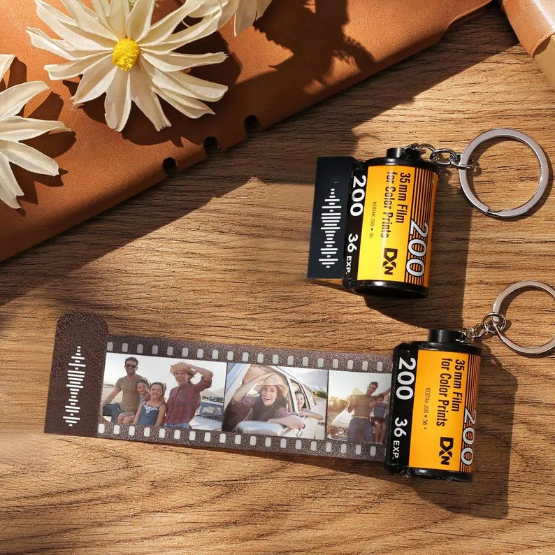 Custom Scannable Code Film Roll Keychain With 5-20 Pics - Etsy