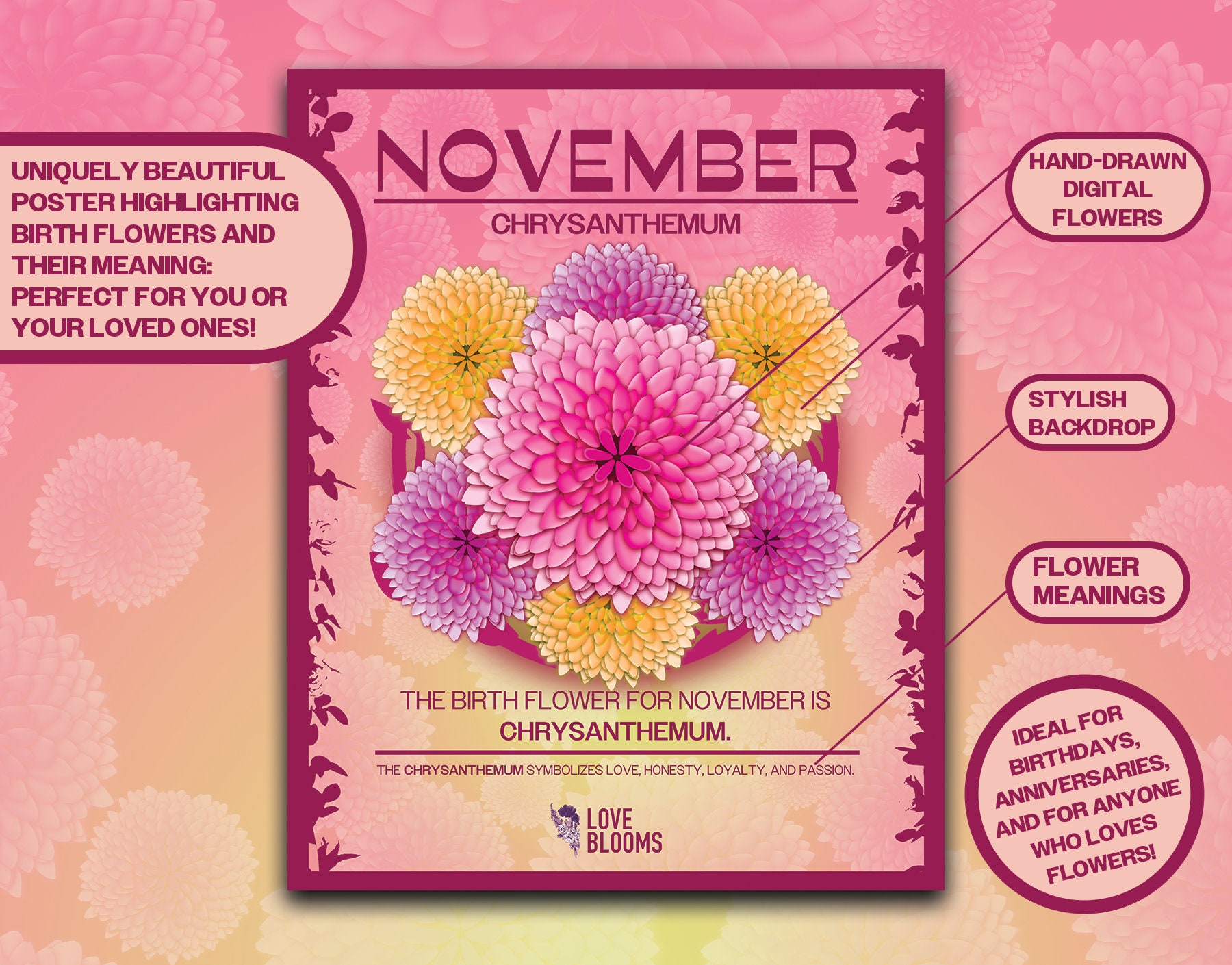 November Birth Flowers Meaning