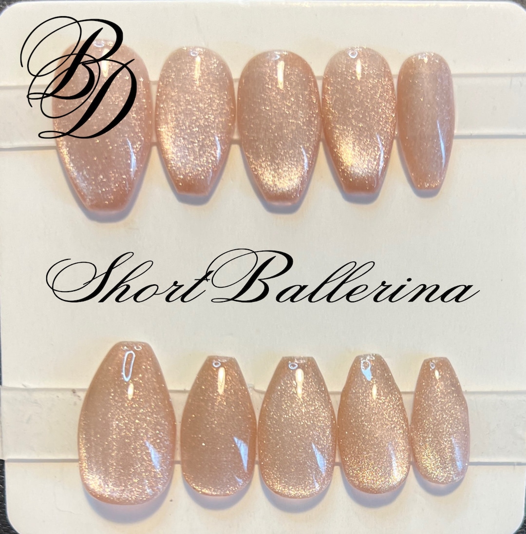 Luxury Nude Cat Eye Design Press On Nails Fake Nails Etsy