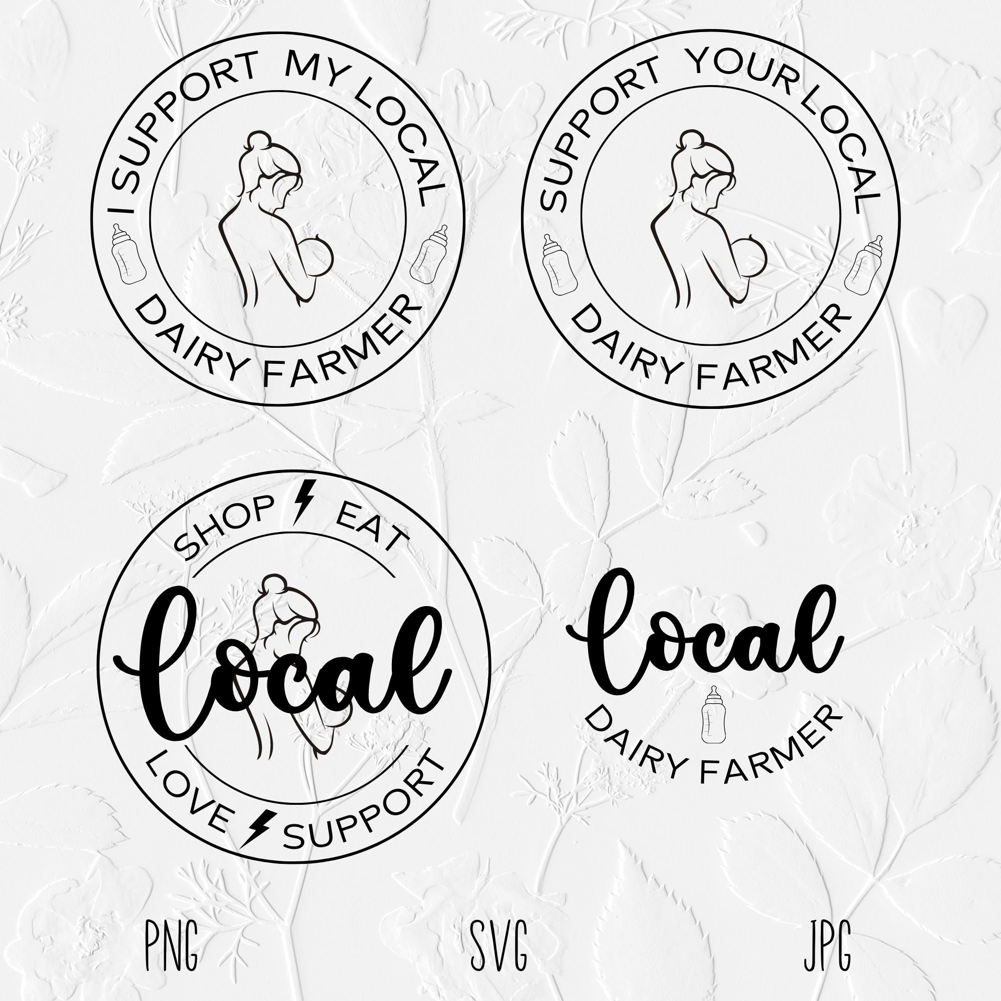 Support Local Dairy Farmer PNG SVG, Funny Breastfeeding Png, Support ...