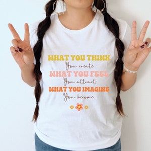 What You Think You Create Tshirt PNG Svg, Buddha Saying PNG SVG, What ...